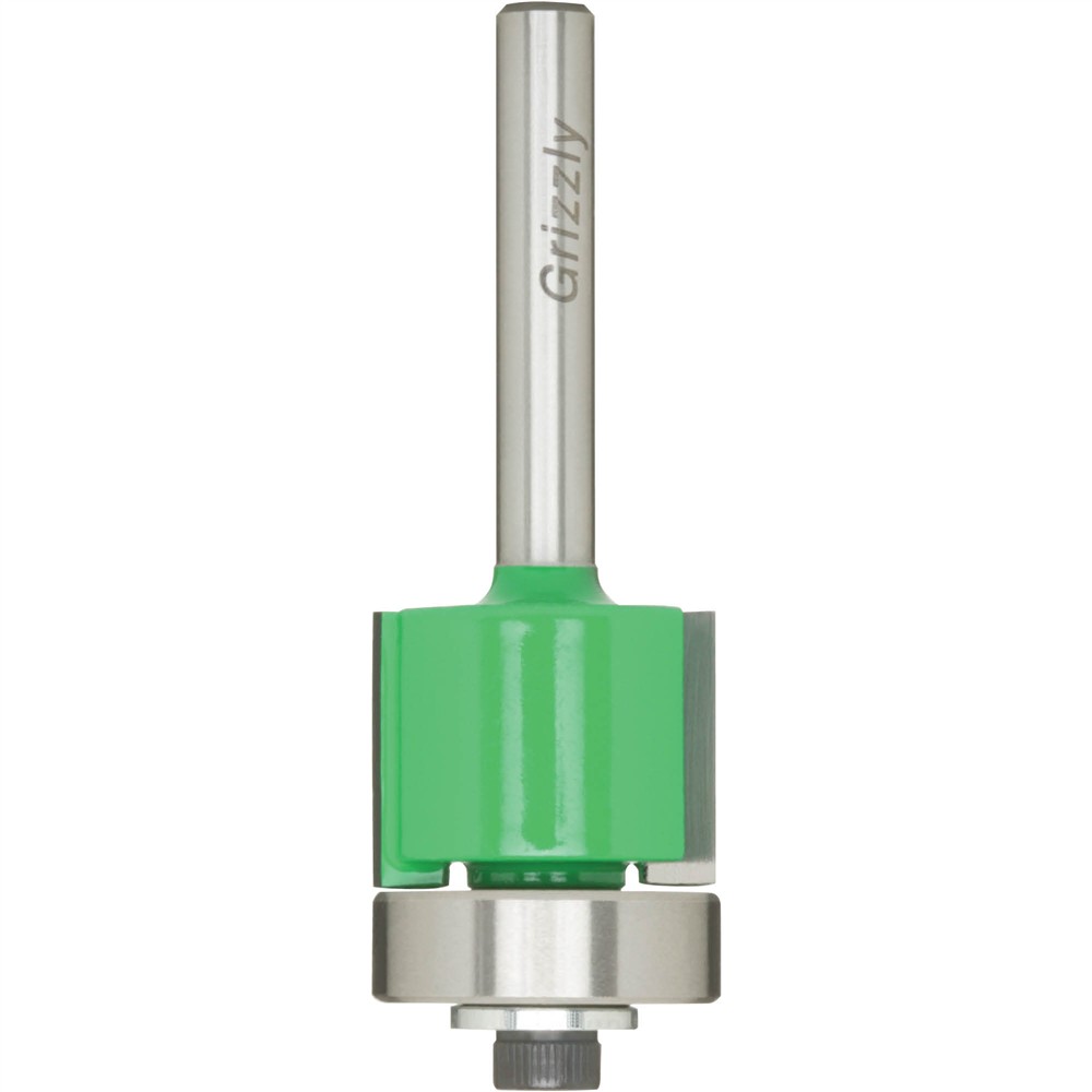 Laminate Flush Trim Bit w/ 2 Flutes, 1/4" Shank - Grizzly Industrial, Inc.