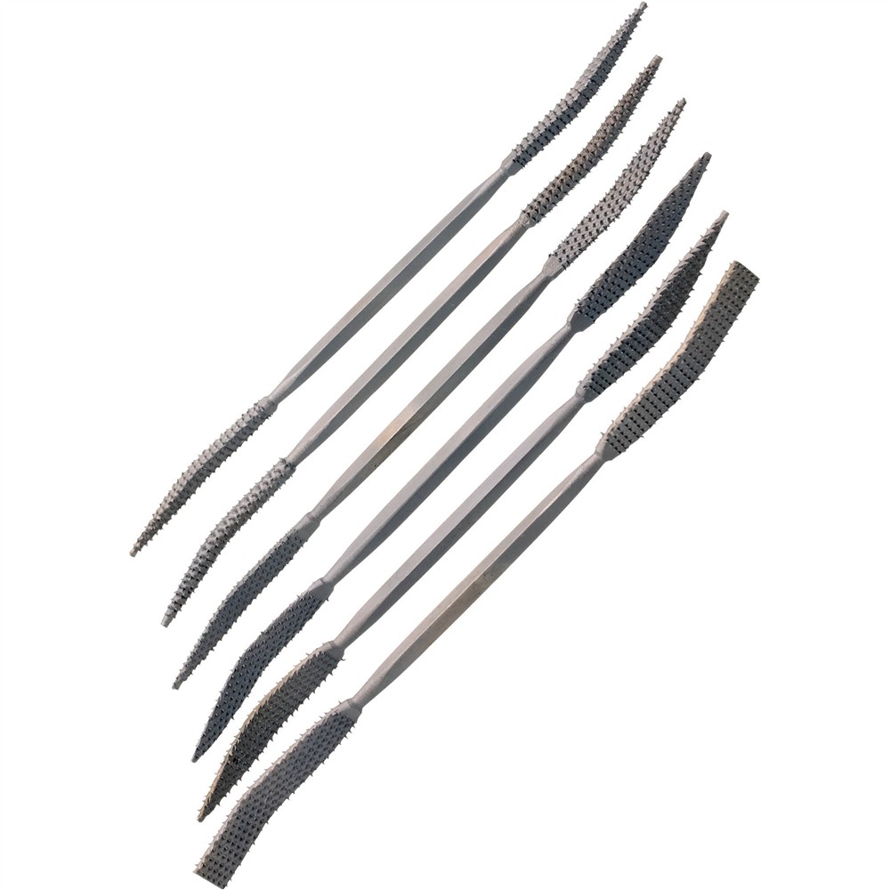 6 pc. Riffler Rasp Set - Medium - Grizzly Industrial, Inc.
