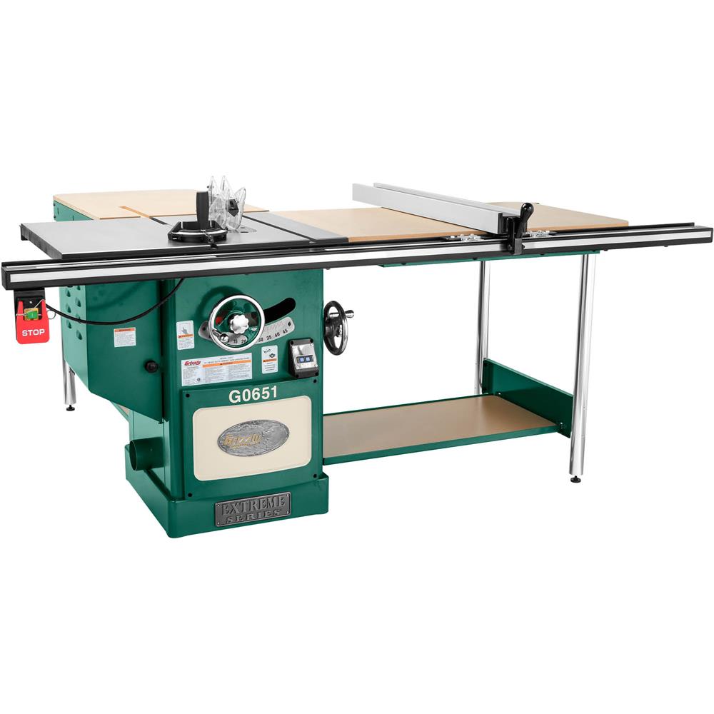 10" 3 HP 220V Heavy Duty Cabinet Table Saw - Grizzly Industrial