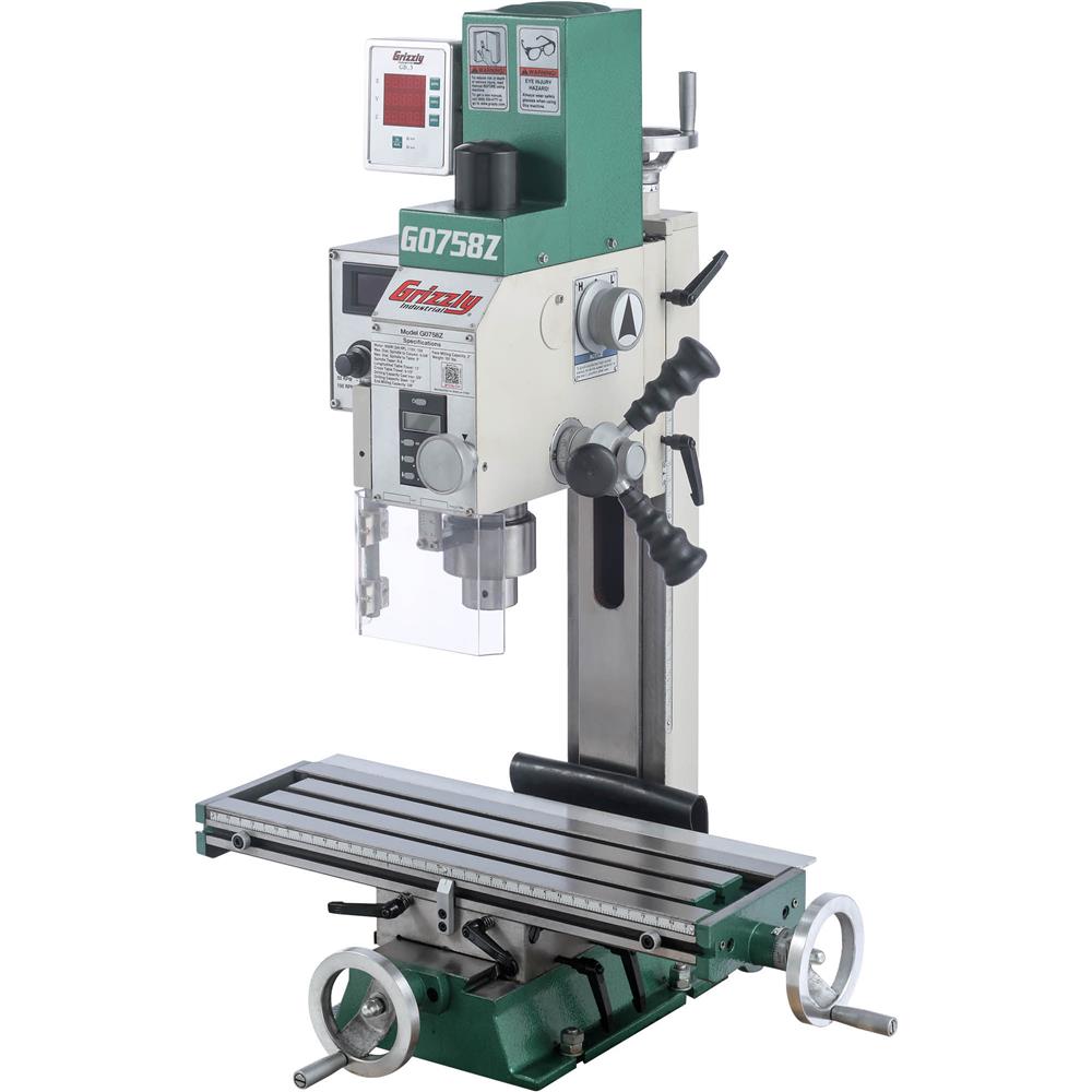 Grizzly G0758Z - 6" x 20" 3/4 HP Mill/Drill with DRO - Grizzly ...