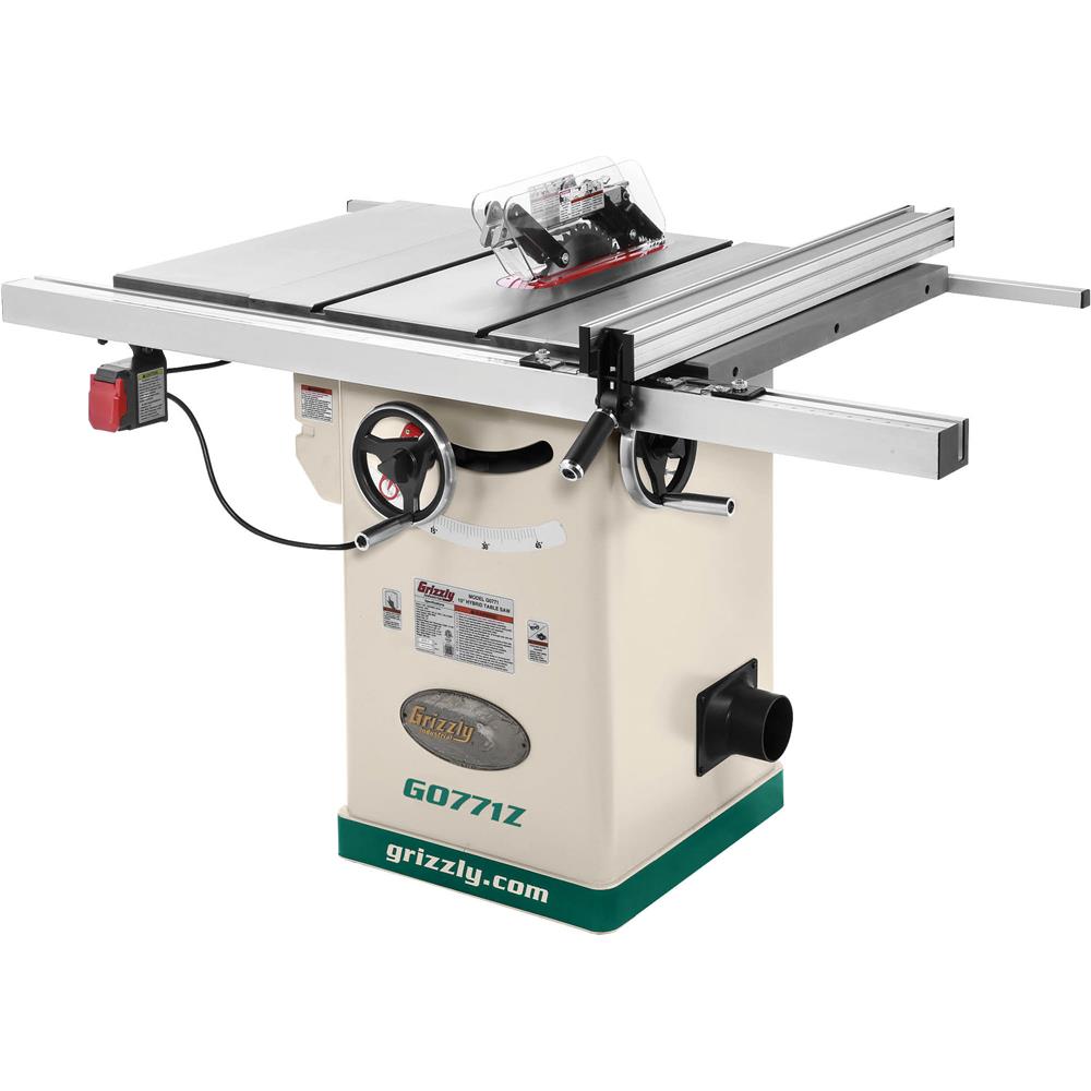 Grizzly G0771Z - 10" 2 HP 120V Hybrid Table Saw w/ T-Shaped Fence ...