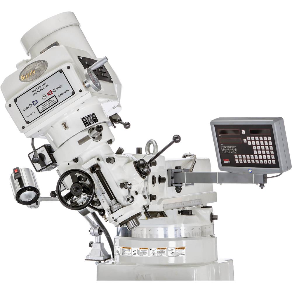 10" x 50" 3 HP Variable-Speed Vertical Mill with Power Feed and DRO ...