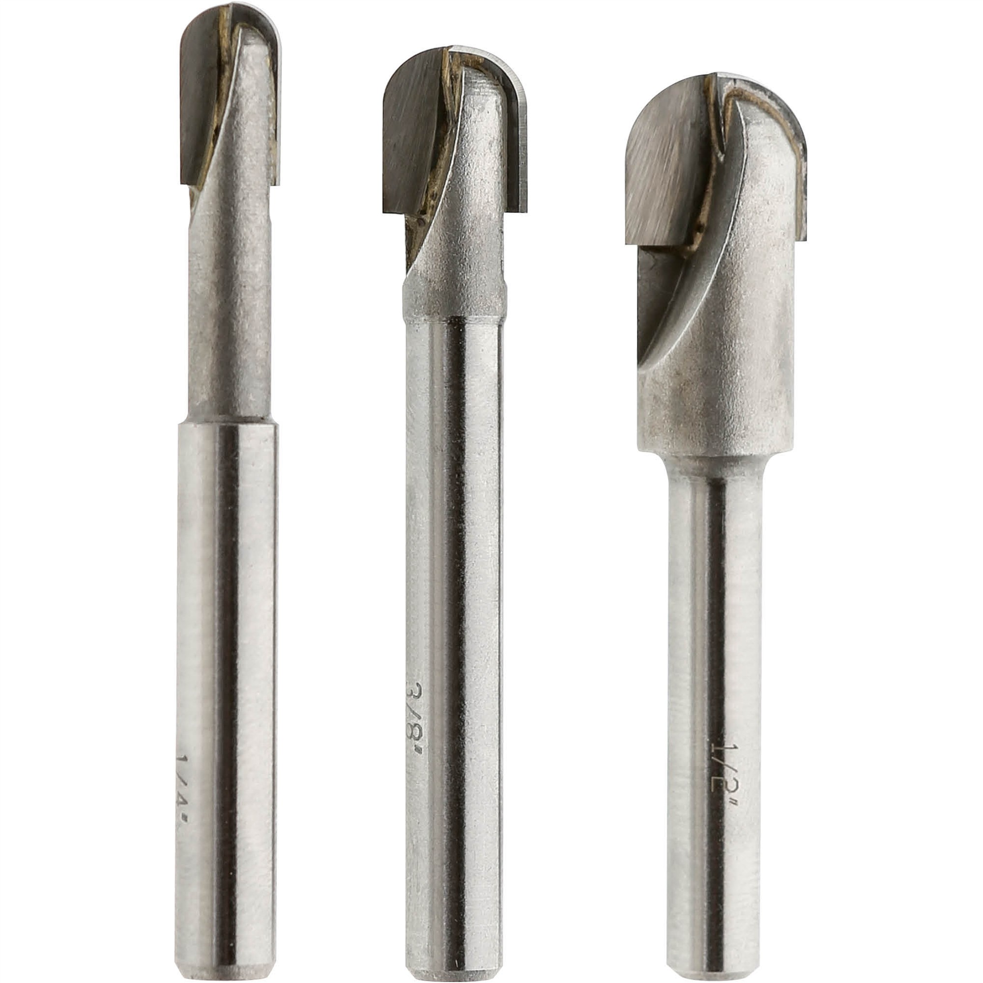Router Bit 3 Pc. Set for Sign Making, 1/4" Shank - Grizzly Industrial