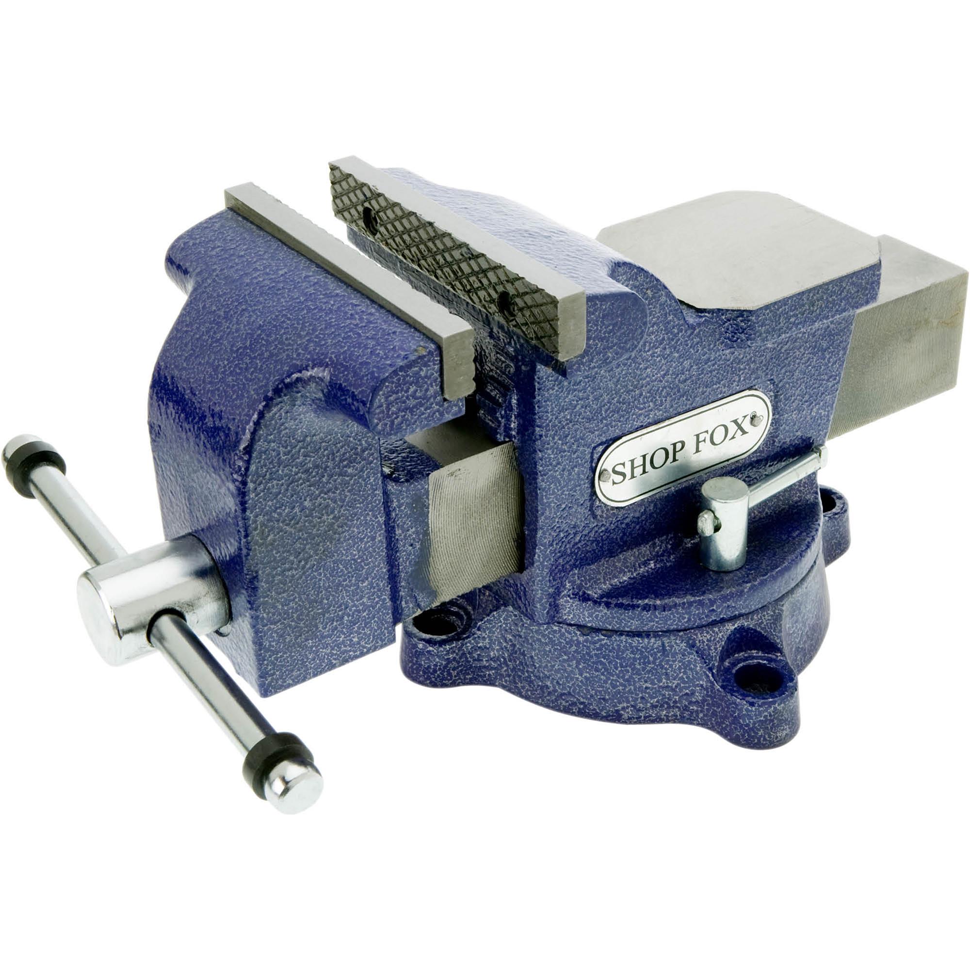 5" Bench Vise with Swivel Base - Grizzly Industrial