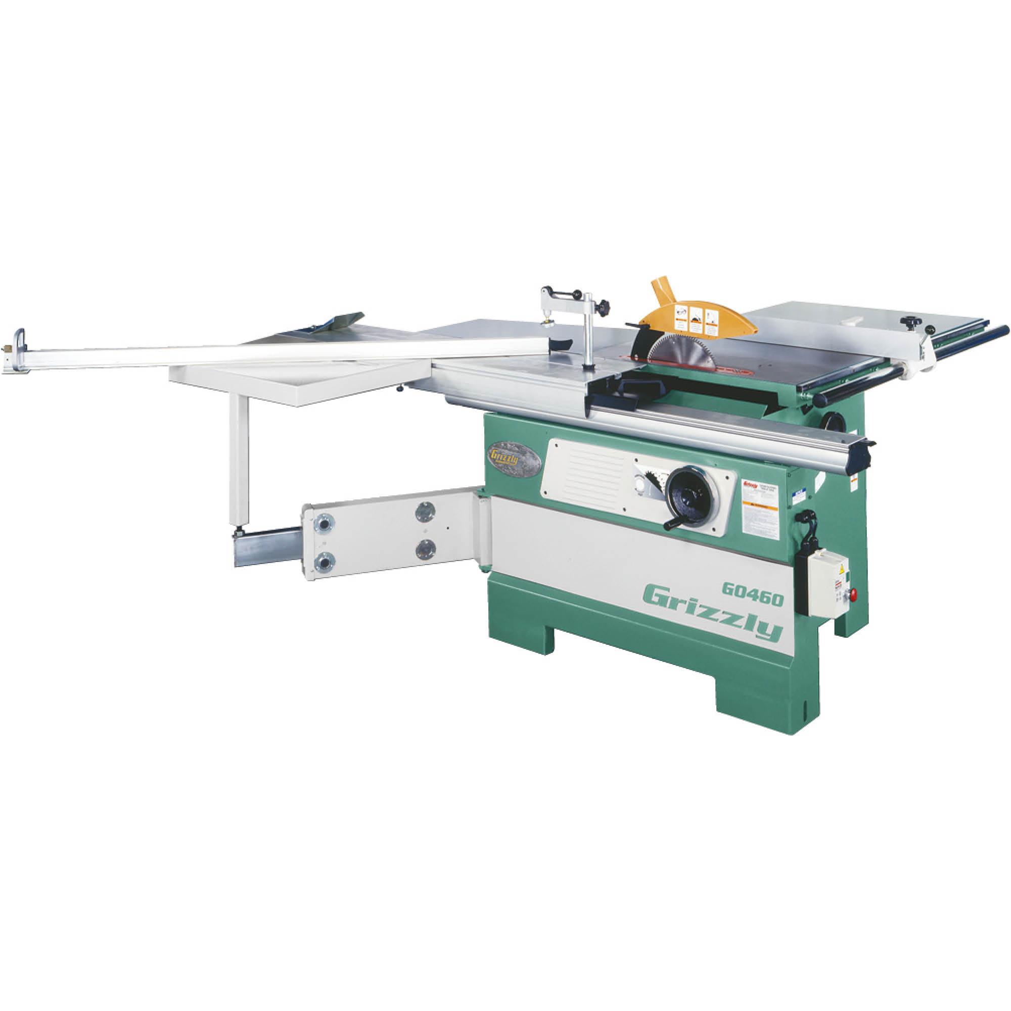 12" 5 HP Single-Phase Sliding Table Saw - Grizzly Industrial
