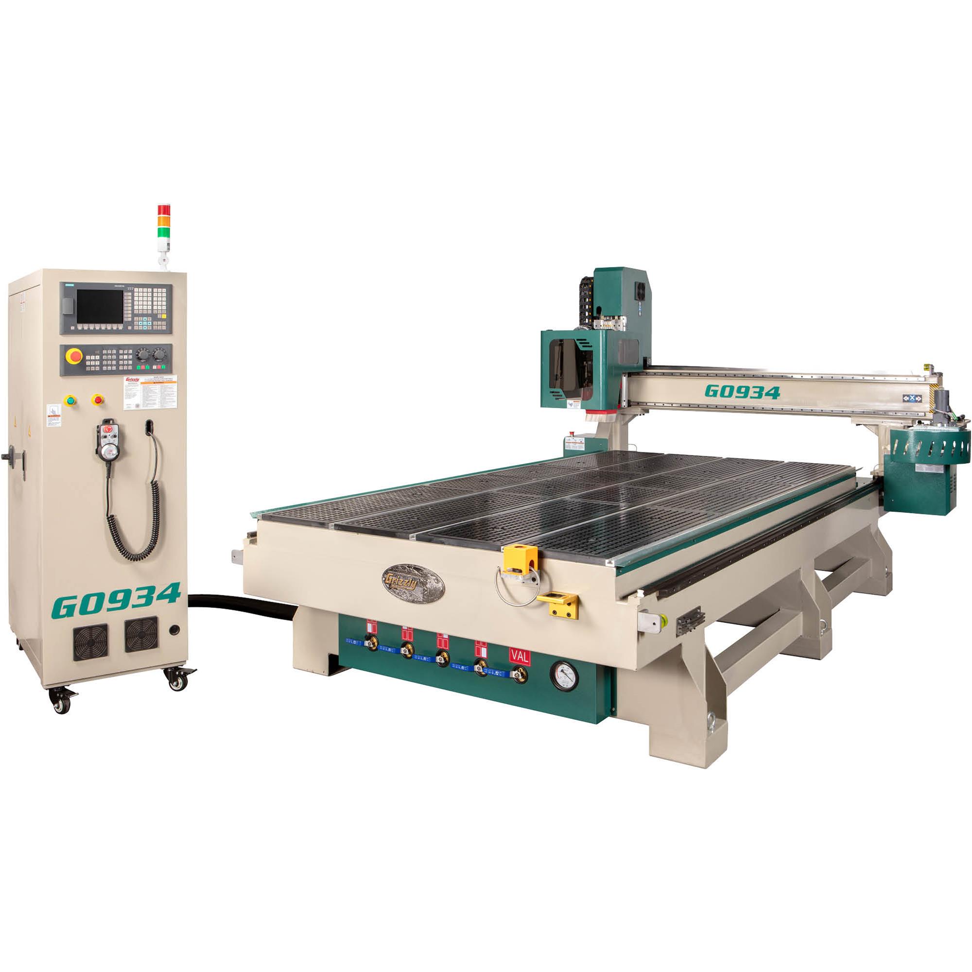 5 x 10 CNC Router w Vacuum Table 8 Position Rotary Tool Changer Grizzly Industrial Inc