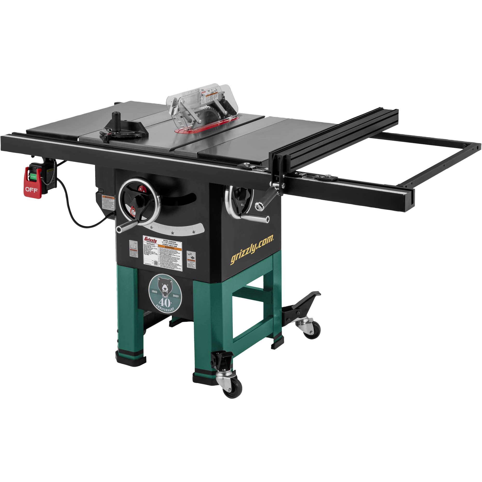 10" 2 HP Open-Stand Hybrid Table Saw - 40th Anniversary Edition ...