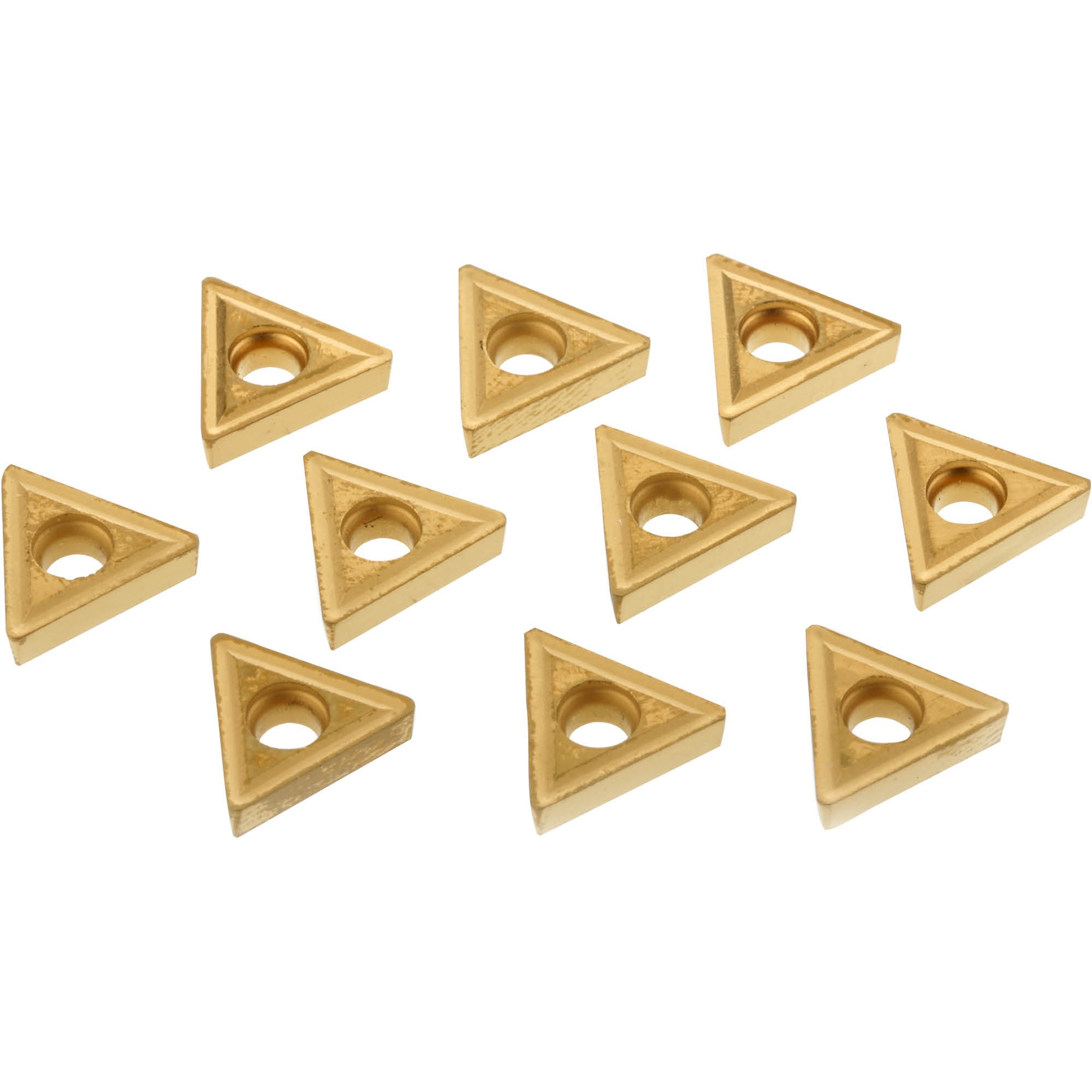 60 TiN Coated Carbide Inserts w/ Chip Breaker - TCMT-21.51, 10 Pack ...
