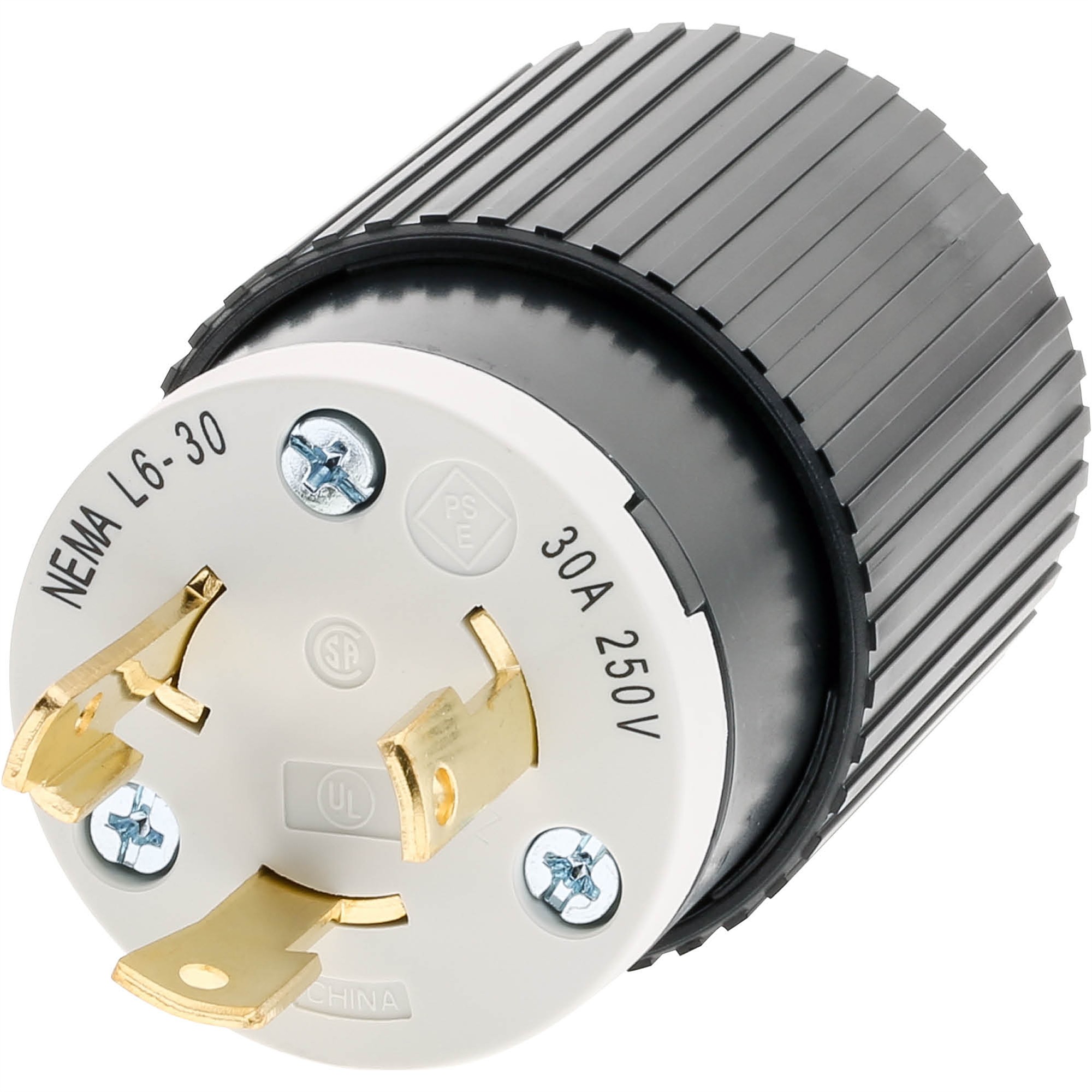 30 Amp 250V NEMA L6-30 Single-Phase Twist Lock Plug - Grizzly ...