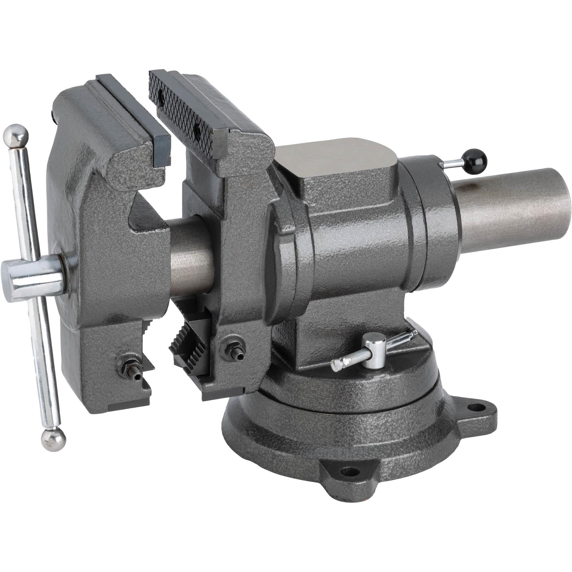 5" Industrial 360 Degree Swivel Base Drop-Forged Workbench Vise ...